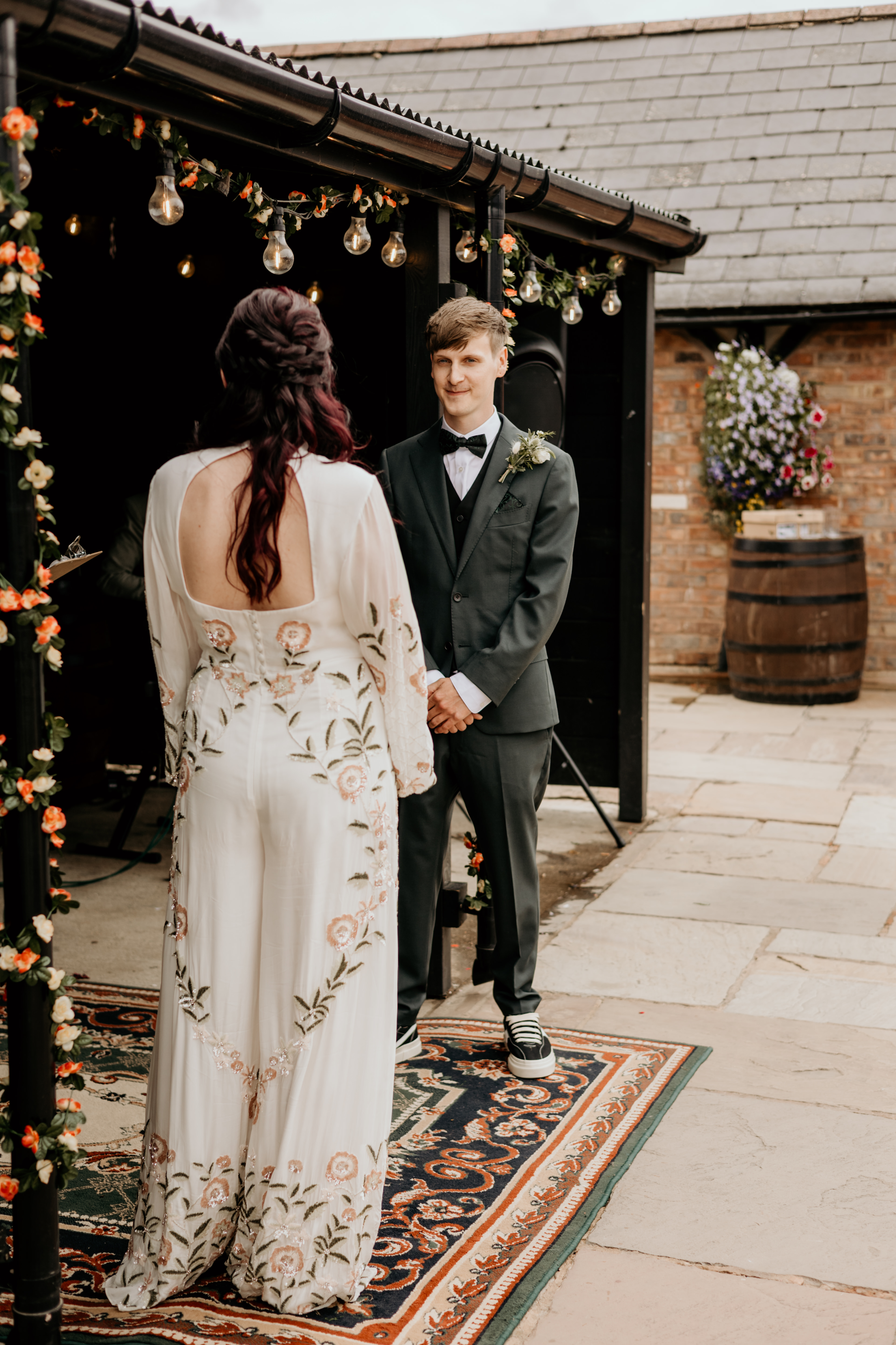 Gorgeus Kaylea, wearing the Lily Starburst Jumpsuit by Bowen Dryden